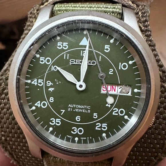 Seiko | Accessories | Seiko 5 Watch Khaki Snk85k2automatic Winding ...